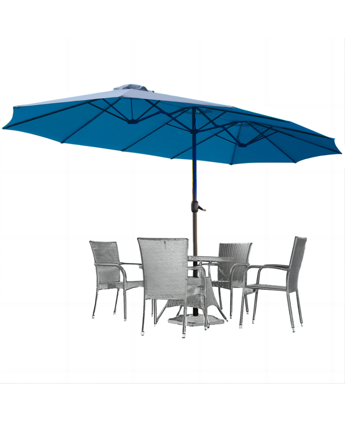 Click here for Aecojoy 15x9ft Double-Sided Patio Umbrella - Blue prices