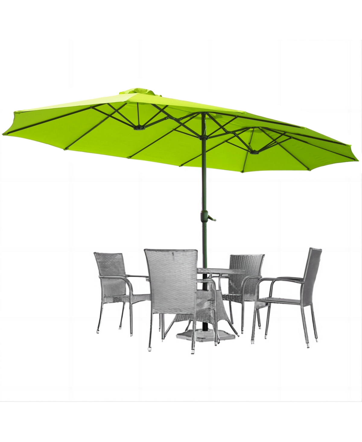 Click here for Aecojoy 15x9ft Double-Sided Patio Umbrella - Green prices