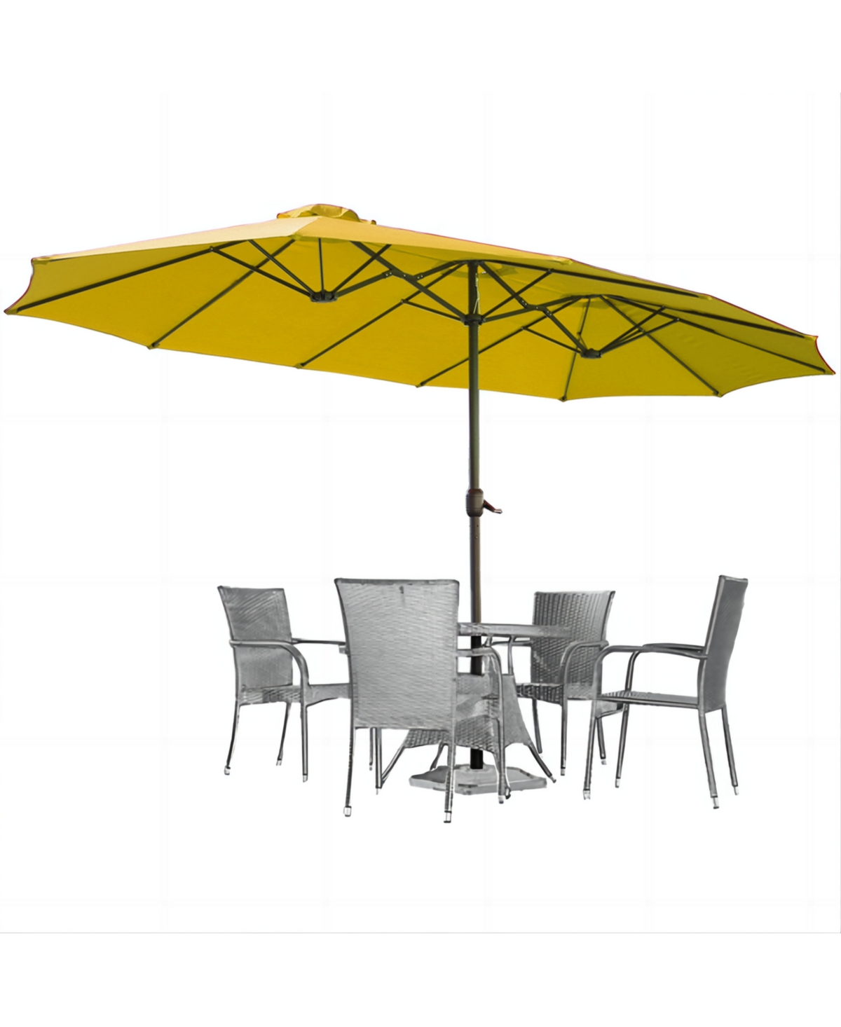 Click here for Aecojoy 15x9ft Double-Sided Patio Umbrella - Yello... prices