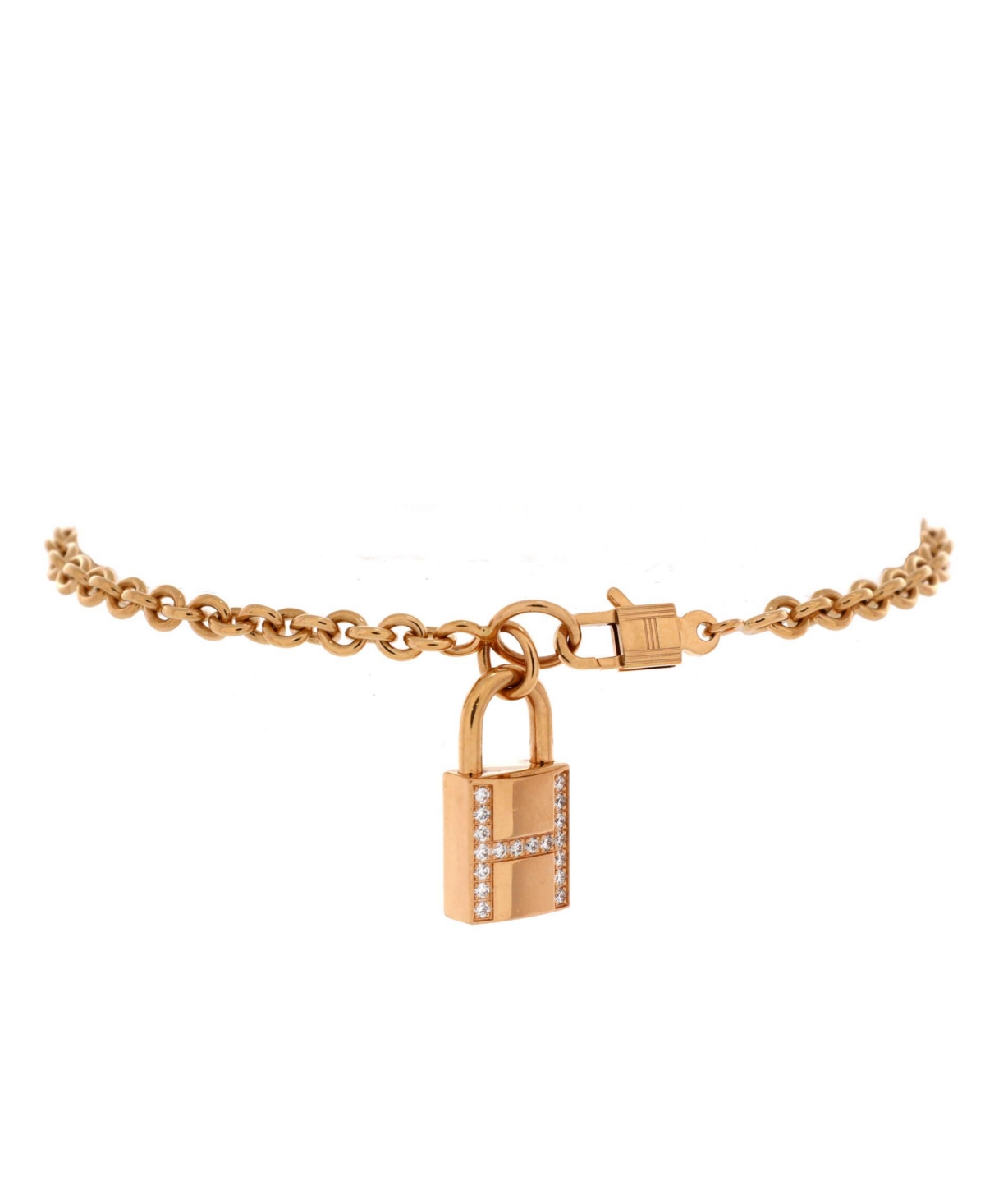 Click here for Pre-Owned Hermes Amulettes Cadenas Pendant Bracele... prices