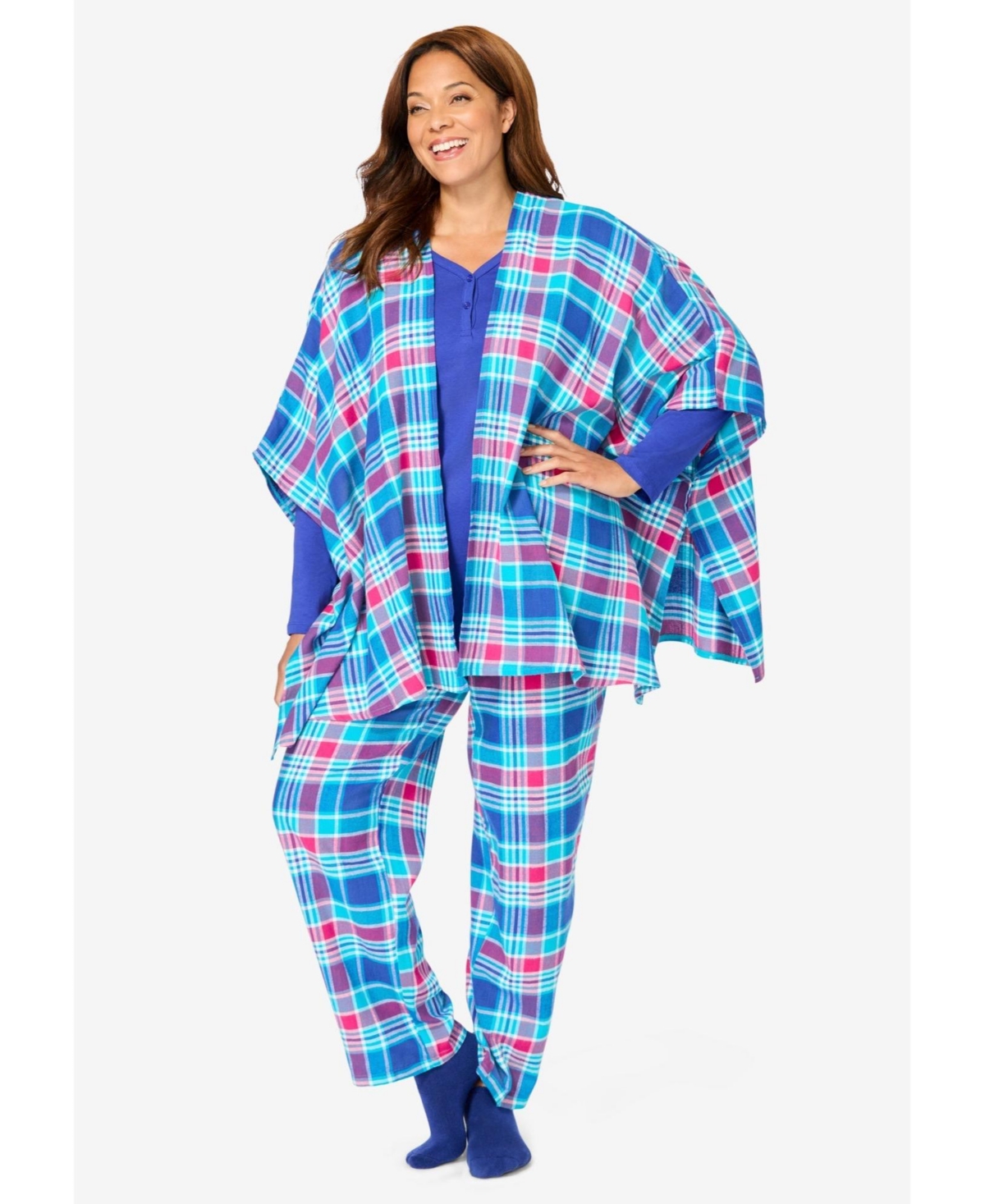 Click here for Dreams & Co. Plus Size 4-Piece Pajama Set - Ultra... prices