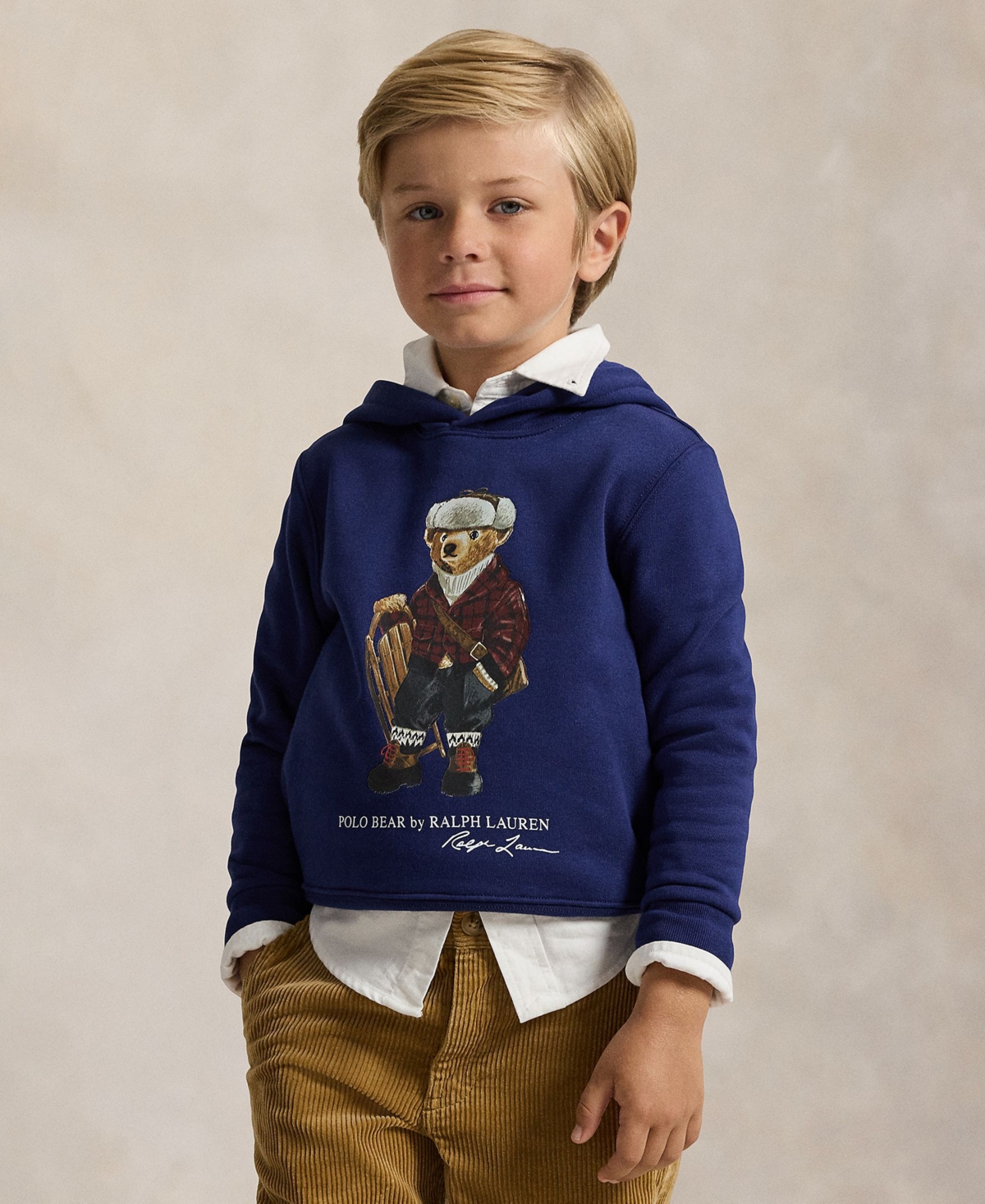 Click here for Polo Ralph Lauren Boys Polo Bear Fleece Hoodie - B... prices