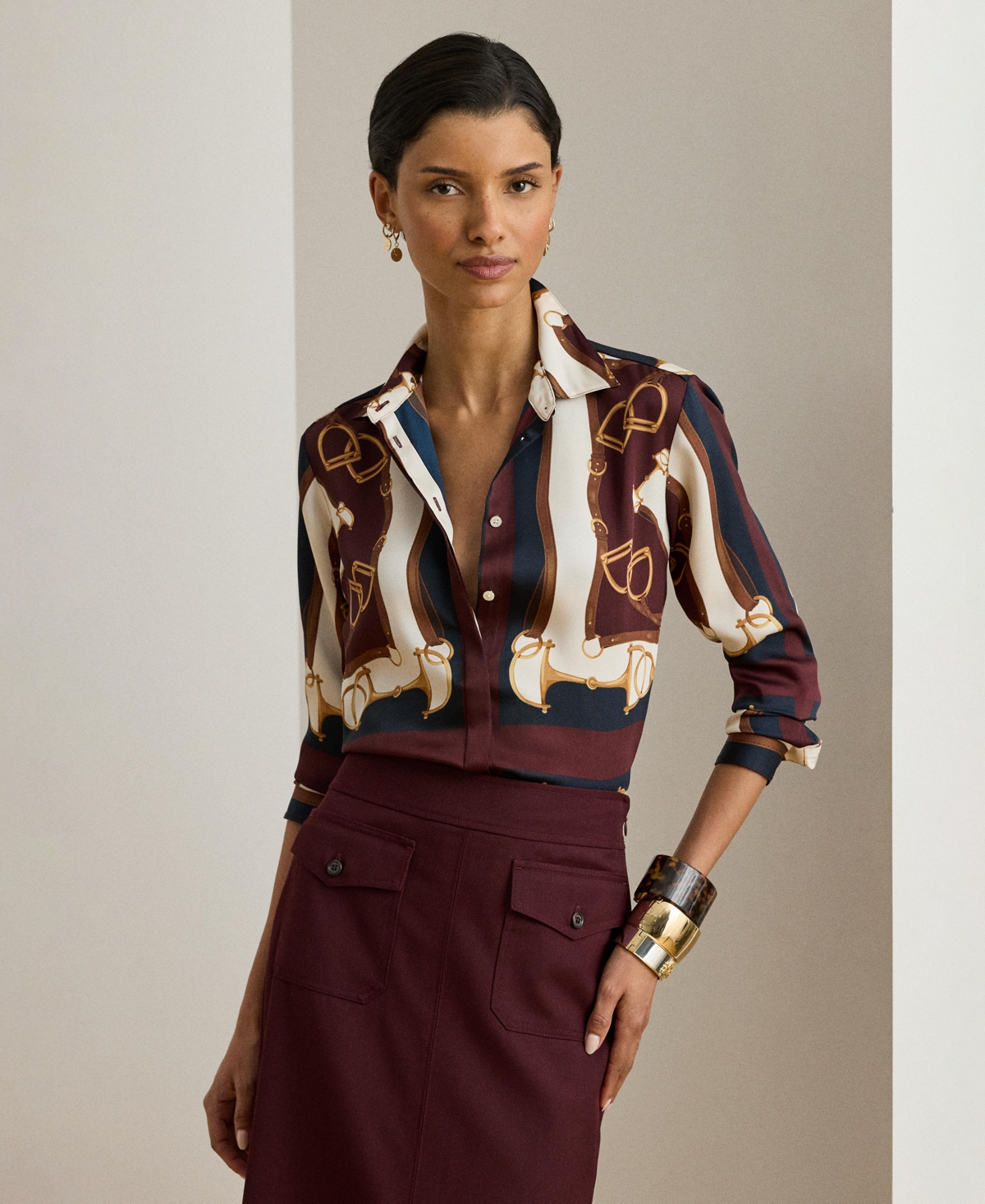 Click here for Lauren Ralph Lauren Womens Kristy Equestrian Print... prices