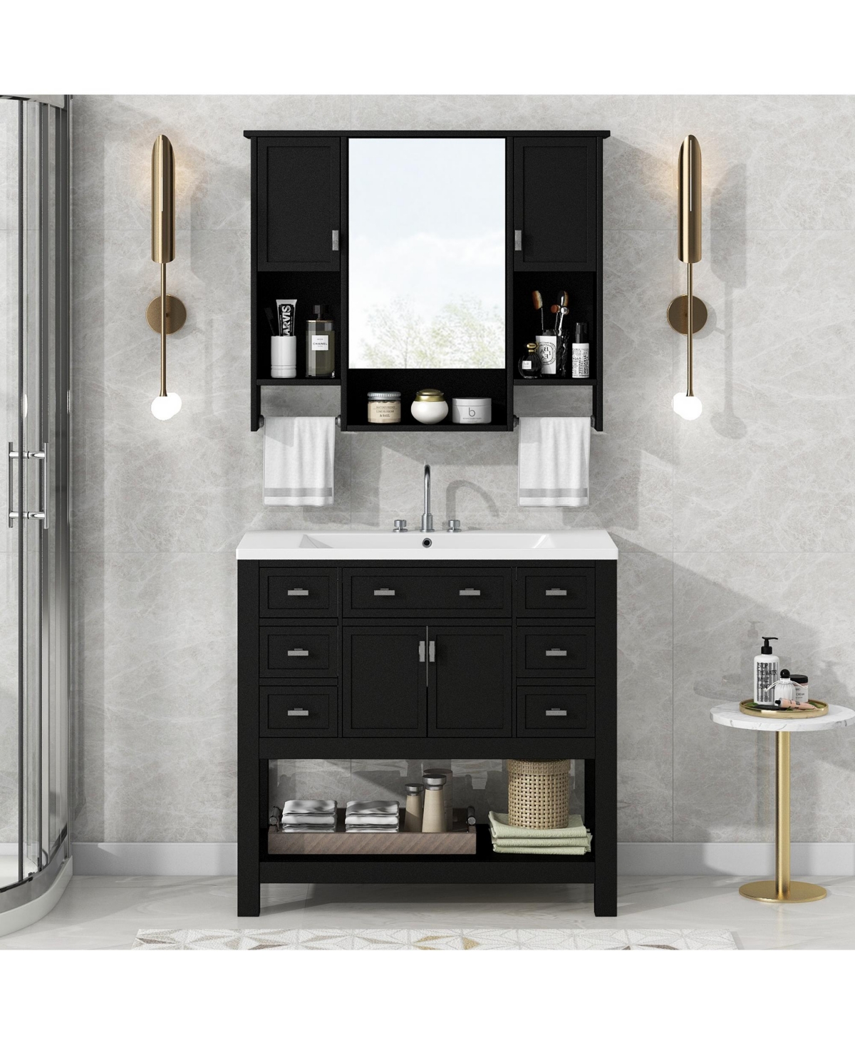 Click here for Casainc 36 Bathroom Vanity with Top Sink  Mirror C... prices