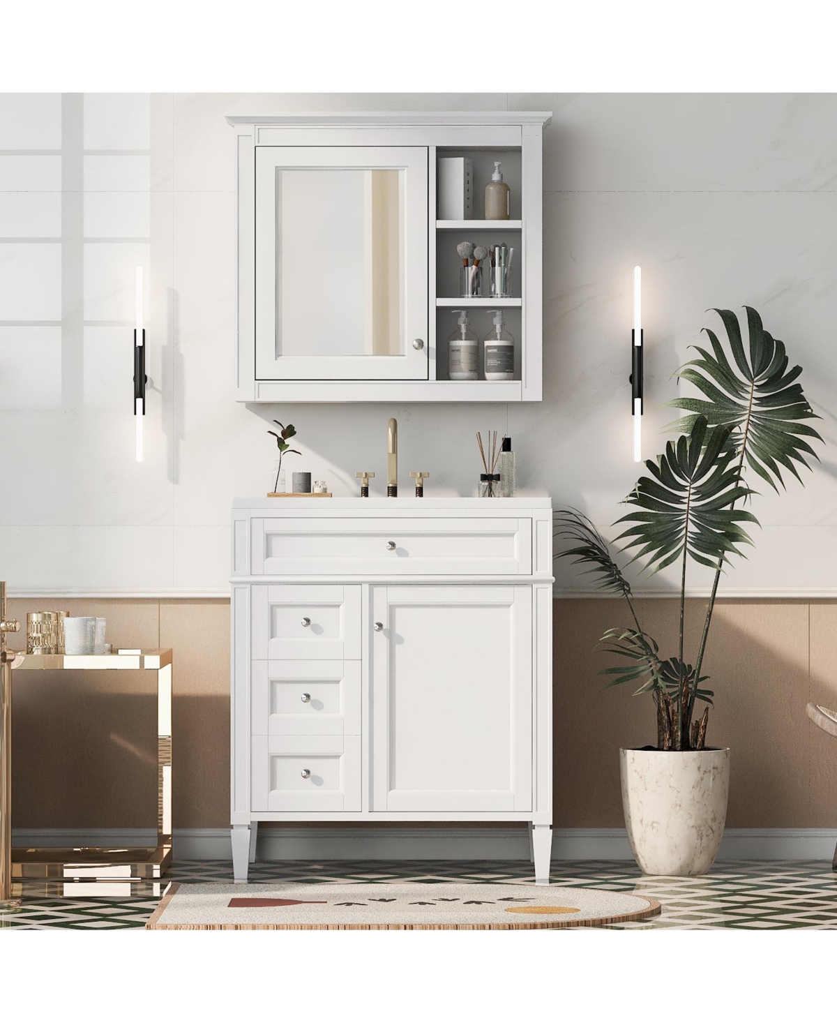 Click here for Casainc 30 Bathroom Vanity with Top Sink  Mirror C... prices