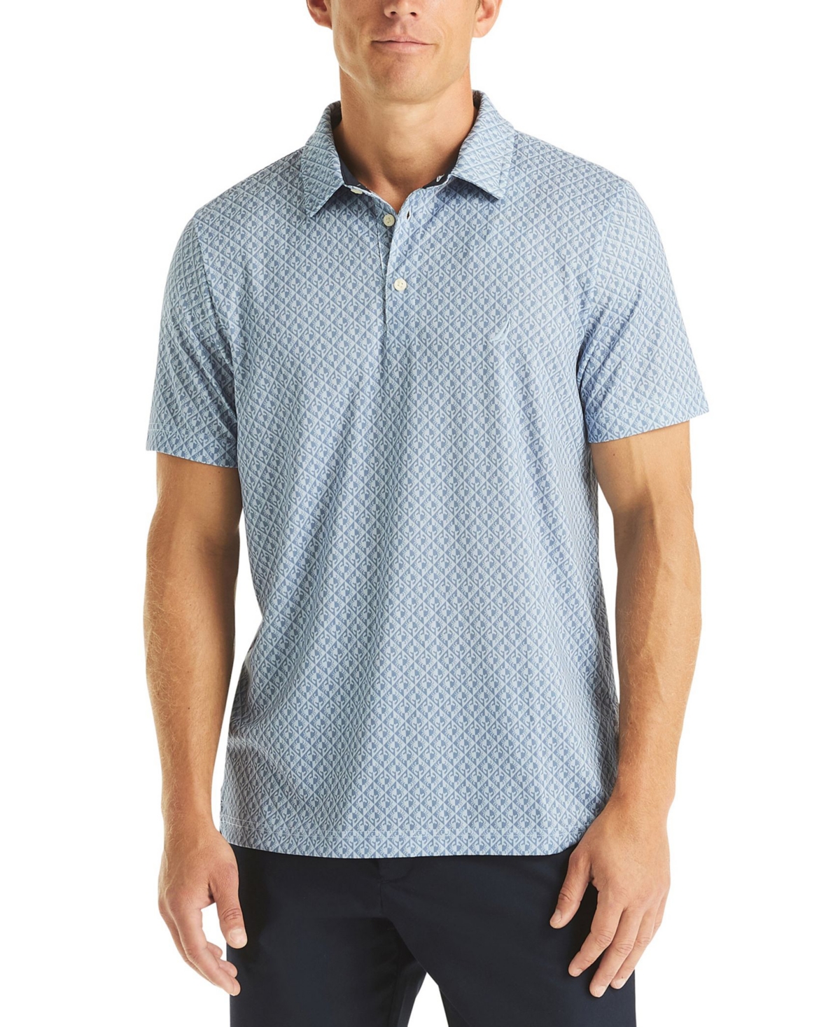 Click here for Nautica Mens Printed Short Sleeve Polo Shirt - Cry... prices