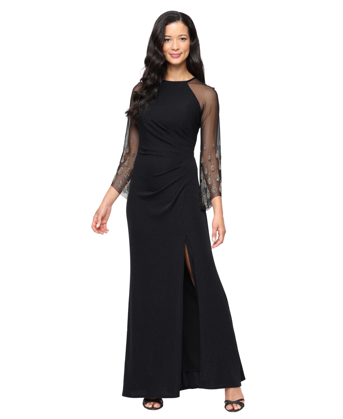 Click here for Alex Evenings Petite Long Maxi Dress - Black Gold prices