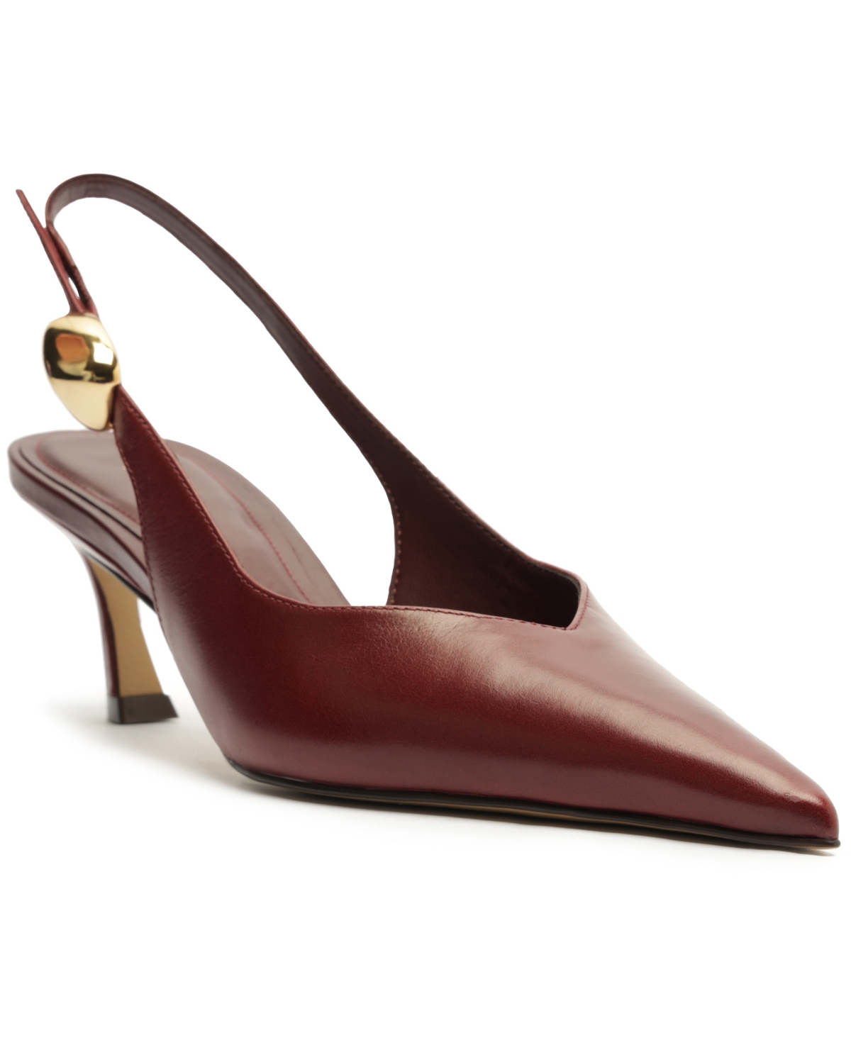 Click here for Arezzo Womens Farrah Low Stiletto Pumps - Wine Ber... prices
