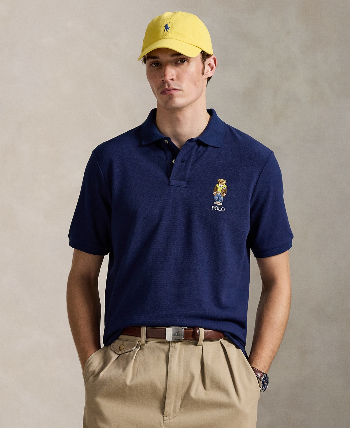 Polo Ralph Lauren Mens Classic Fit Polo Shirt - Newport Navy/Heritage Bear
