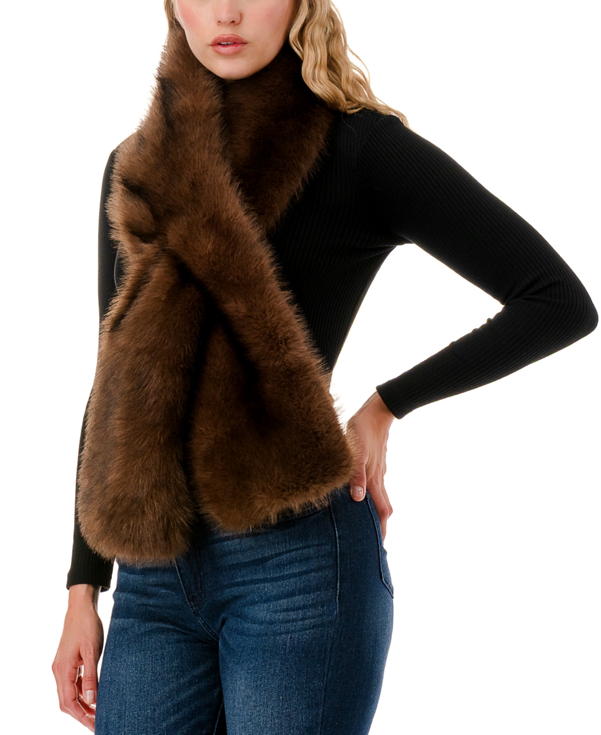 Click here for Marcus Adler Neck Loop Scarf - Brown prices