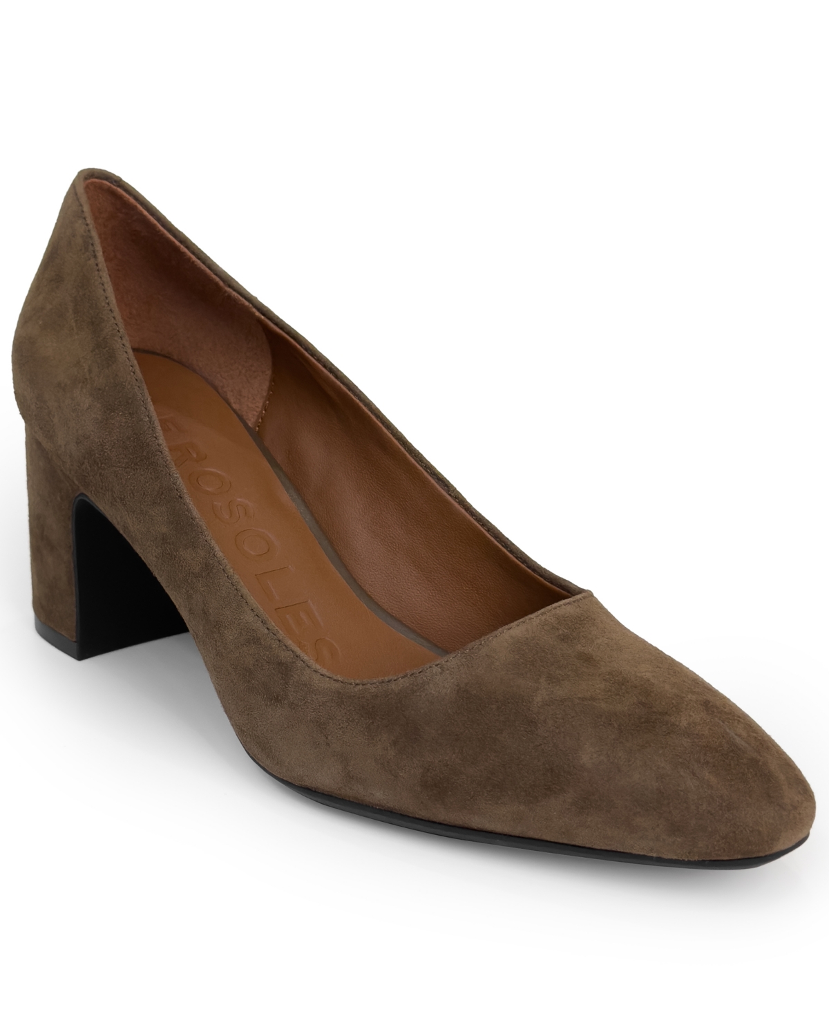 Click here for Aerosoles Womens Minetta Dress Pump - Fango suede prices