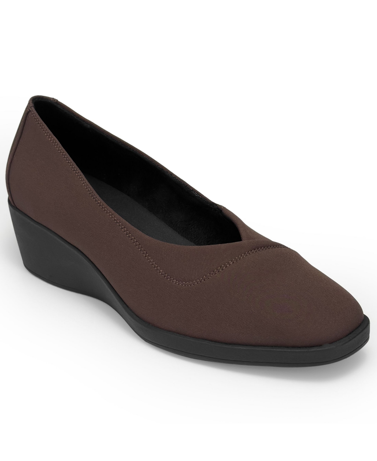 Click here for Aerosoles Womens Taka Wedge Pump - Fango stretch g... prices