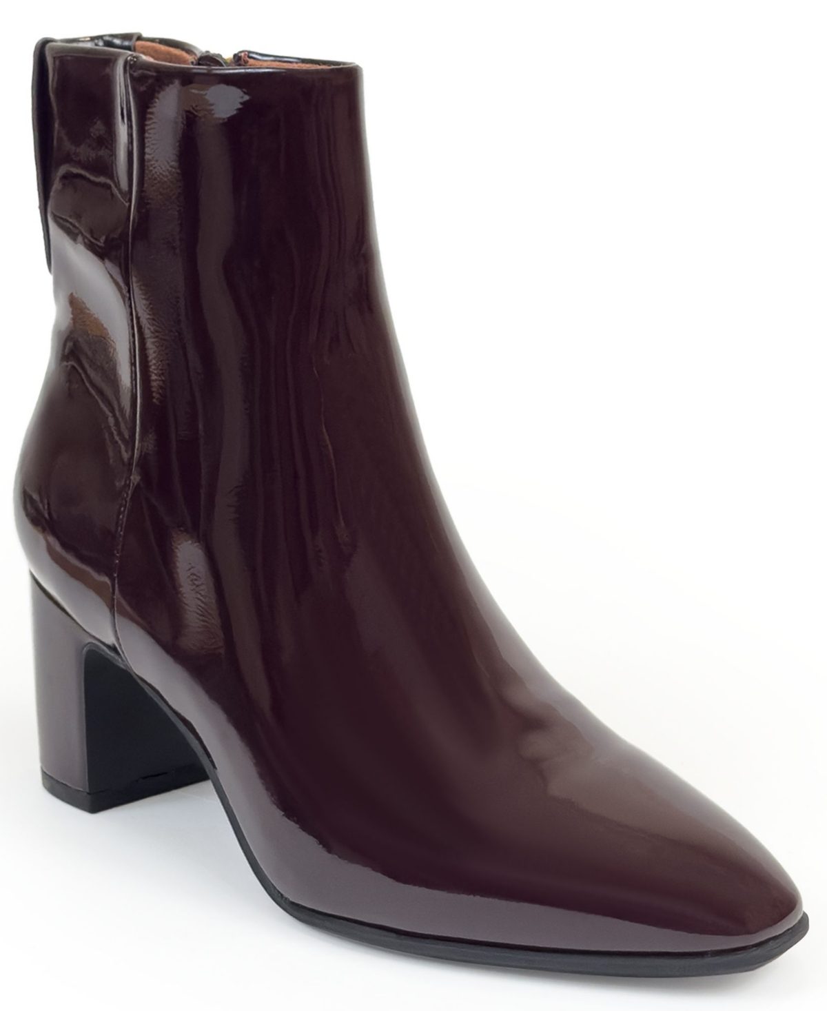 Click here for Aerosoles Womens Mari Bootie - Fig Crinkle Patent prices