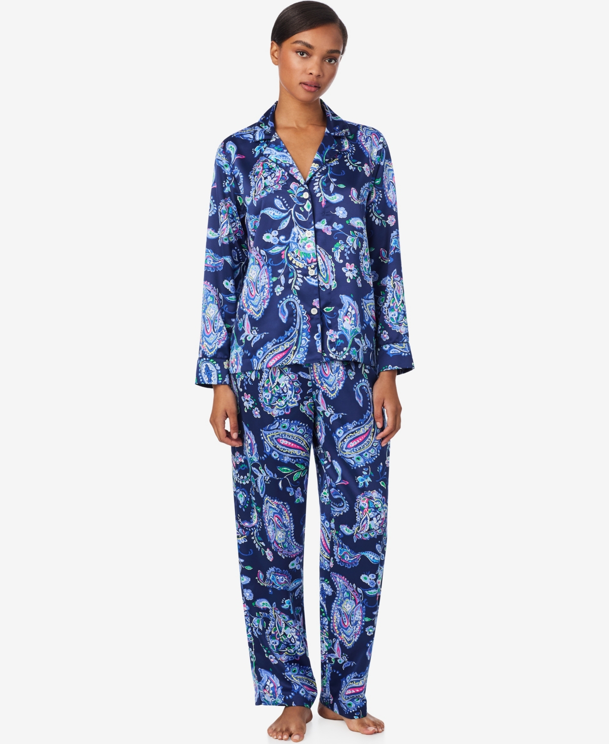 Click here for Lauren Ralph Lauren Womens Notch Collar and Long P... prices