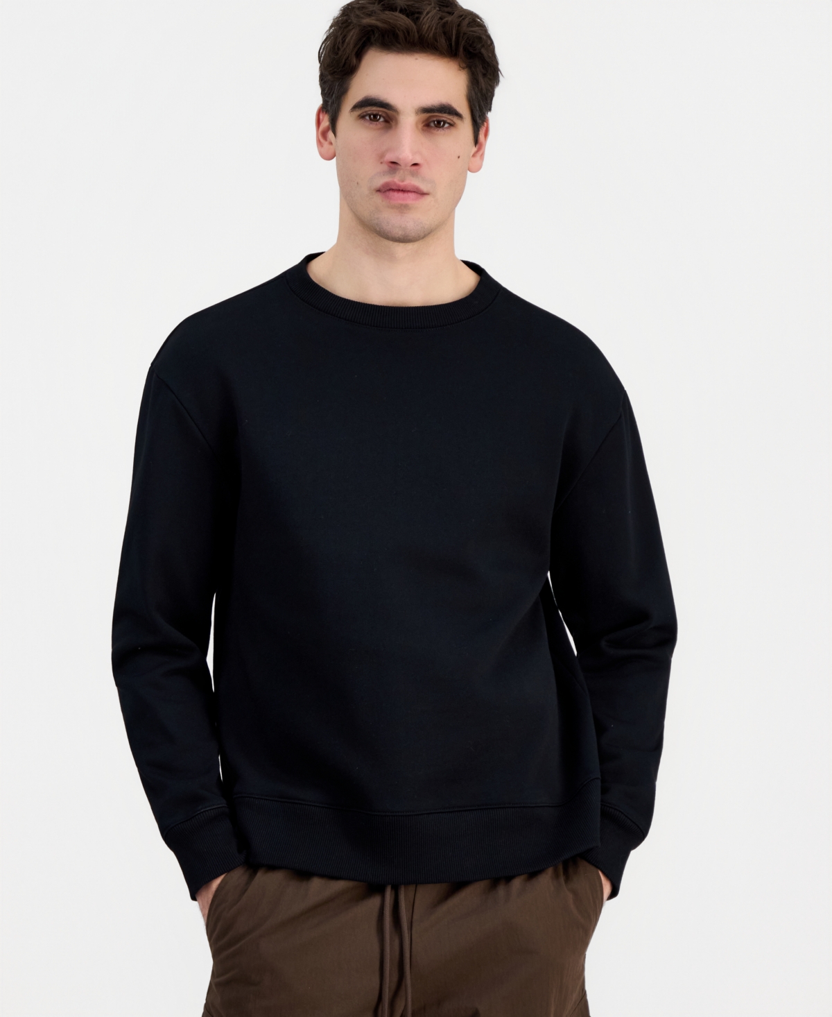 Click here for Mode of One Mens Relaxed-Fit Fleece Sweatshirt  Cr... prices