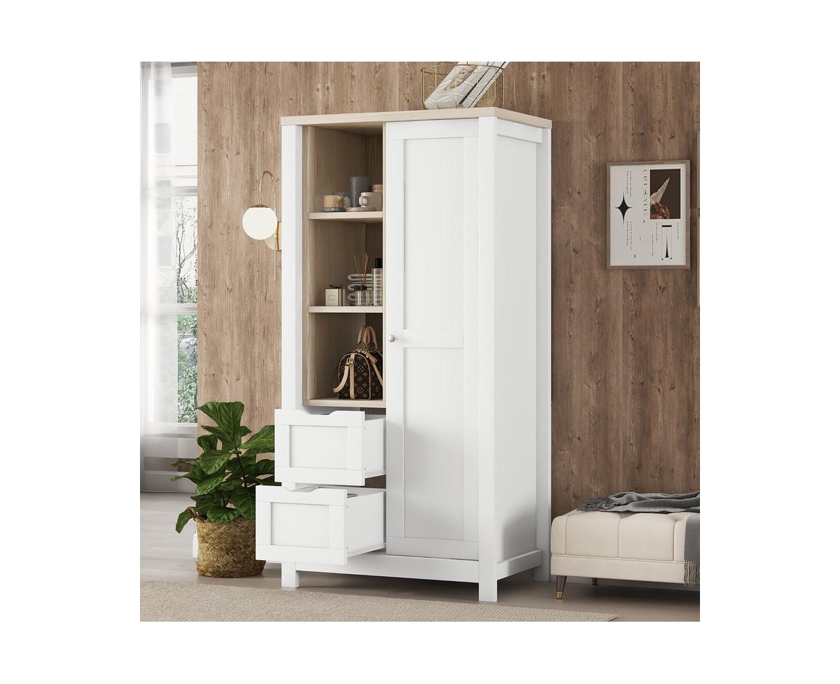 Click here for Casainc Storage Wardrobe Cabinet with Hanging Rods... prices