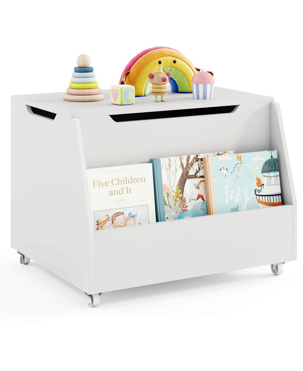 Click here for Kids Toy Box Wooden Mobile Toy Storage Organizer w... prices