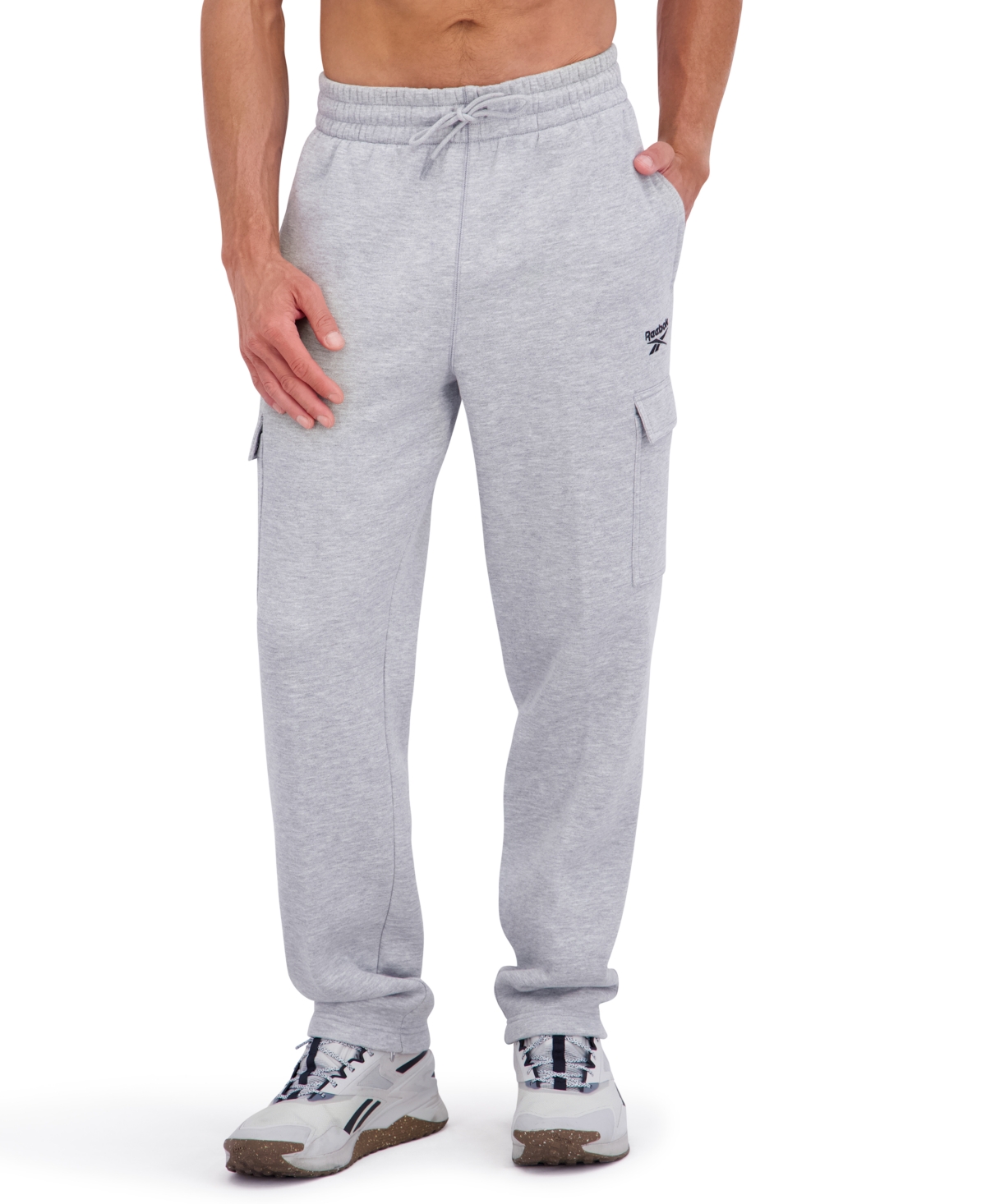 Click here for Reebok Mens Fleece Cargo Regular Fit Pants - Gray... prices