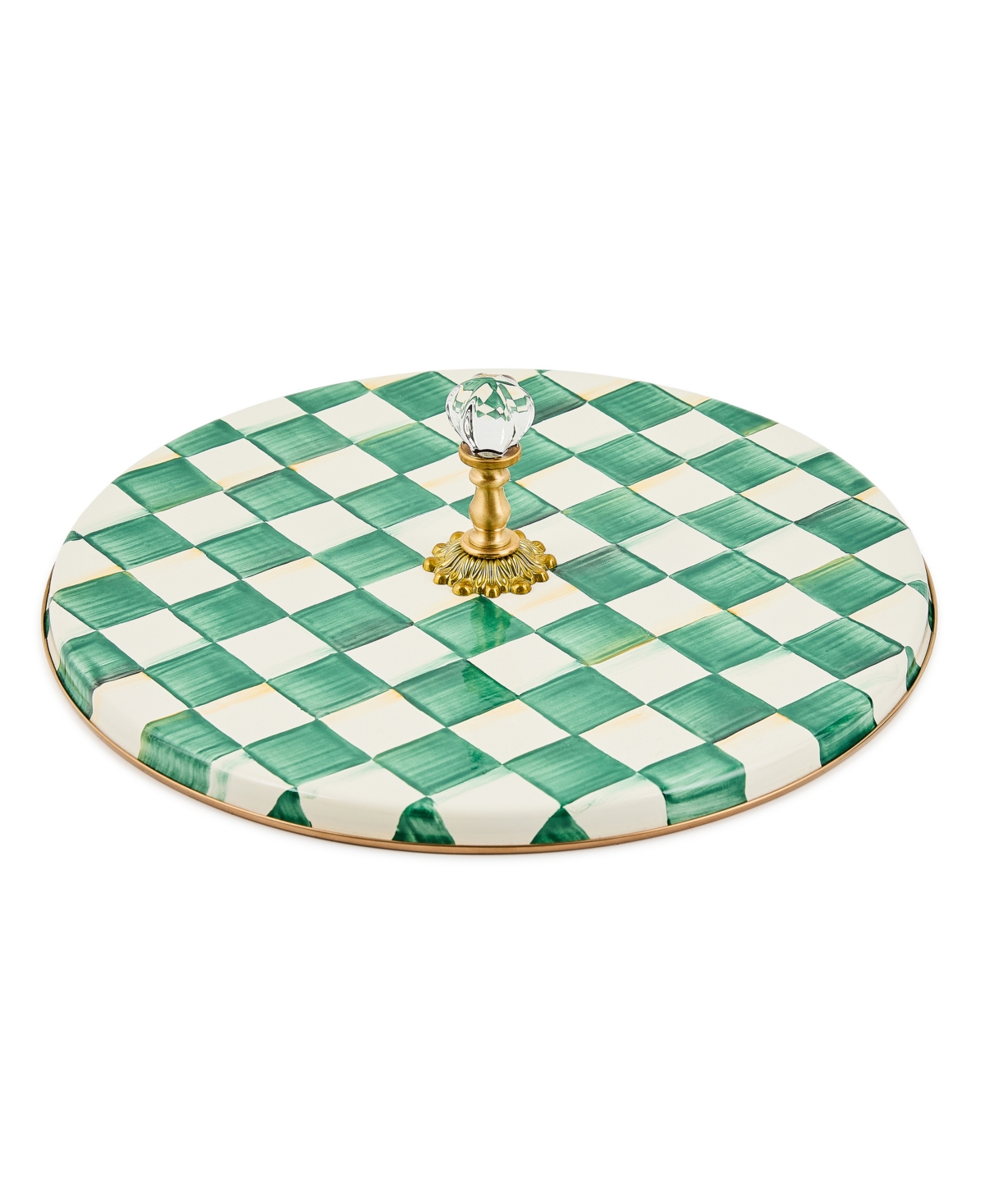 Click here for Mackenzie-Childs Emerald Check Cheese Course - Gre... prices