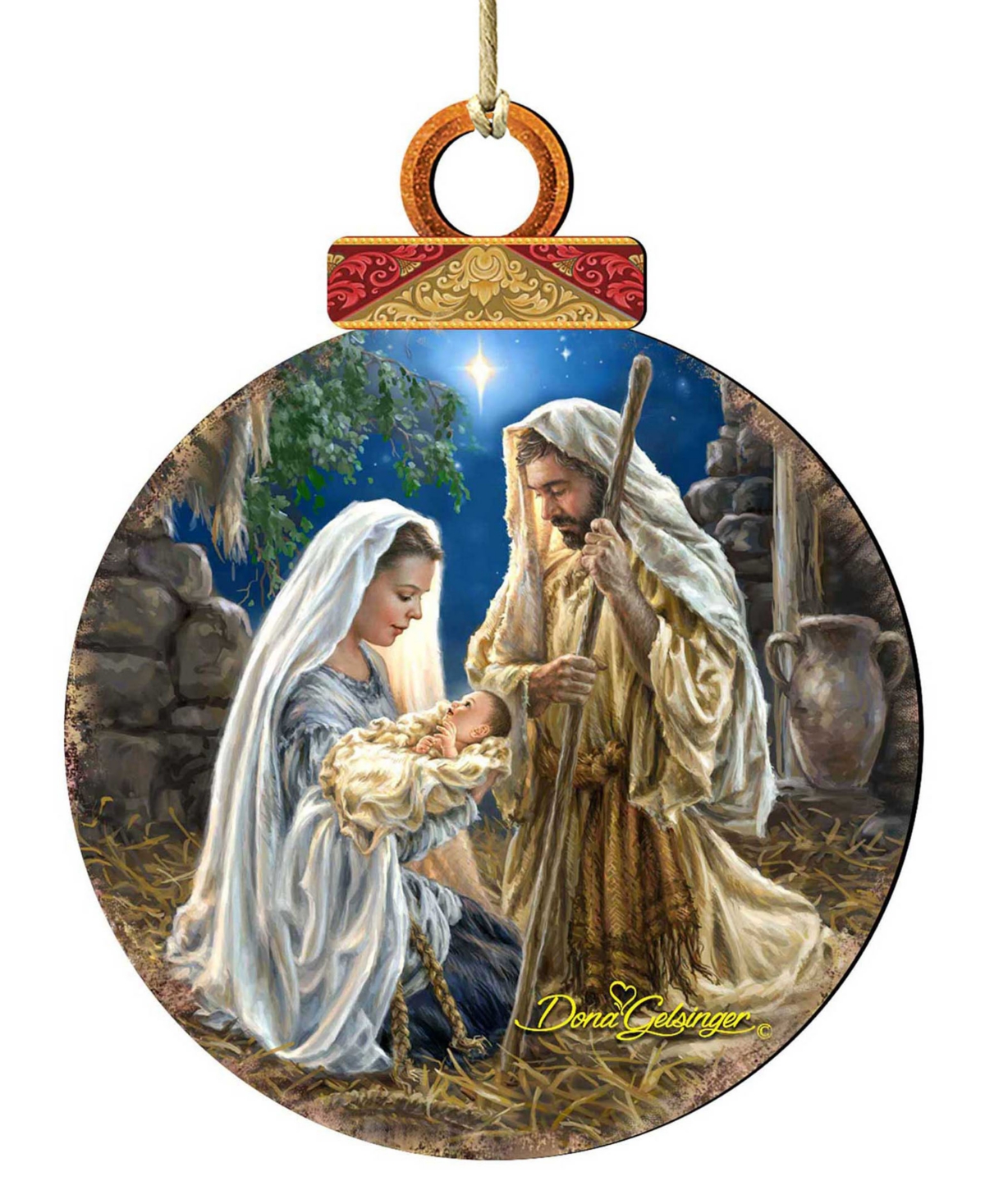 Click here for Designocracy Glory to God Ball Wood Holiday Orname... prices