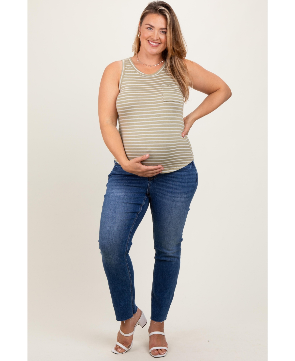 Click here for Pinkblush Maternity Blue Straight Leg Jeans - Blue prices