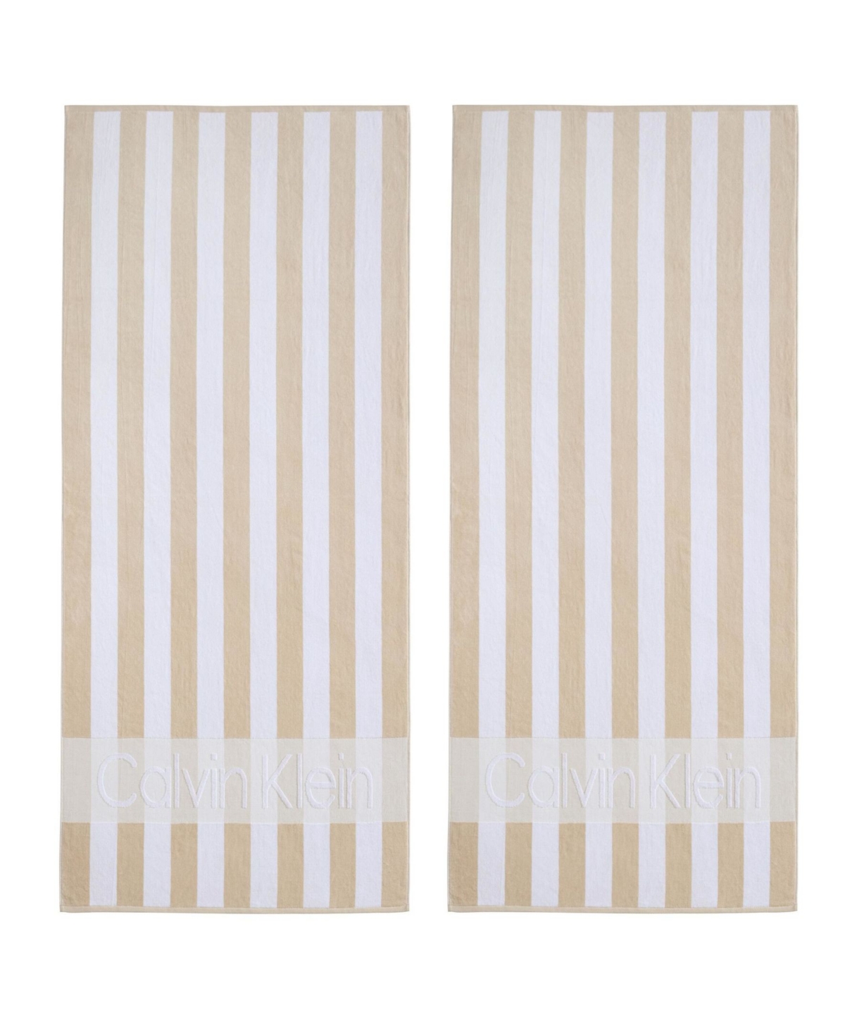 Click here for Calvin Klein Beach Stripe Logo Cotton 2-Pc. Beach... prices