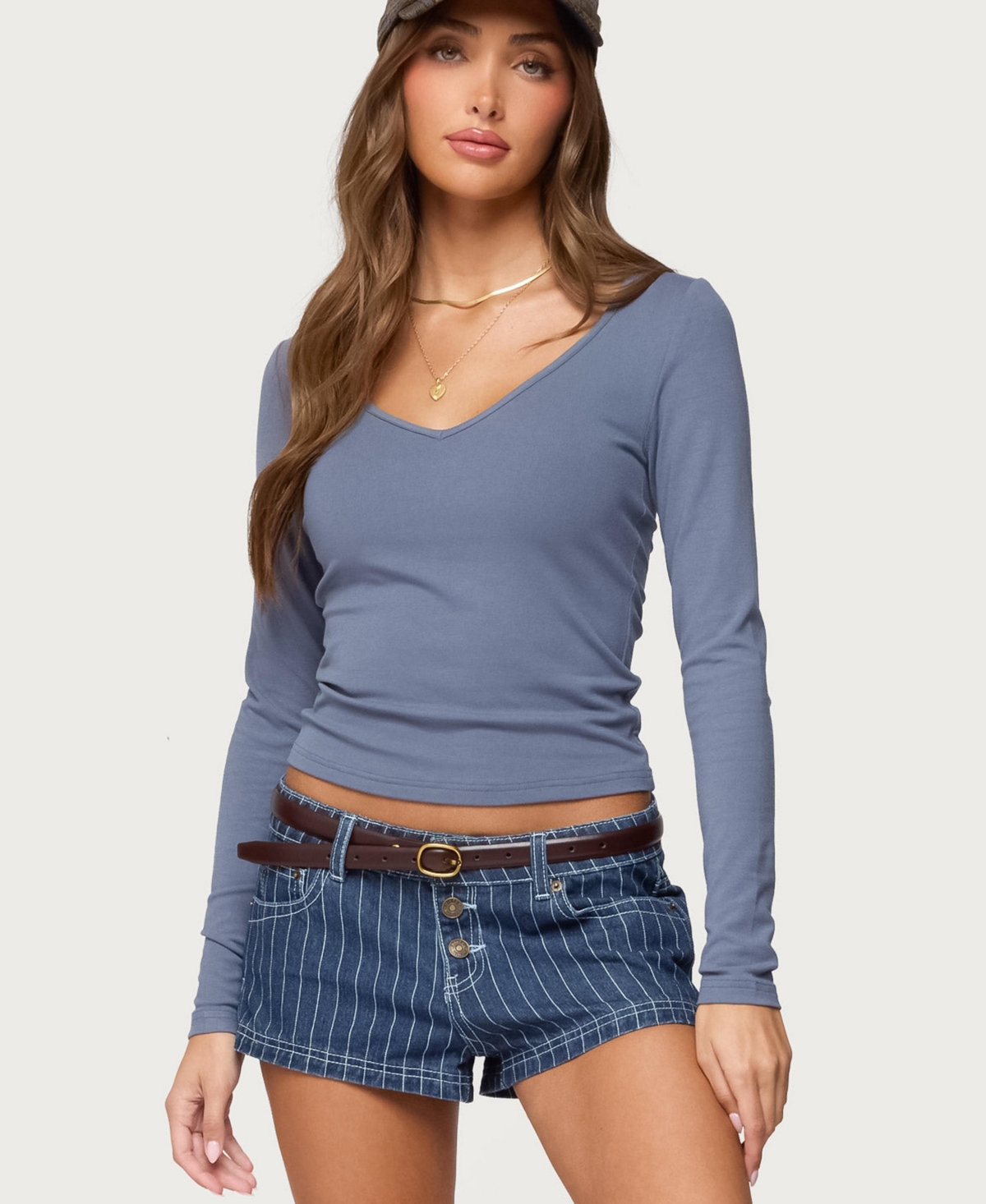 Click here for Edikted Womens Moreen Ribbed Long Sleeve T Shirt -... prices