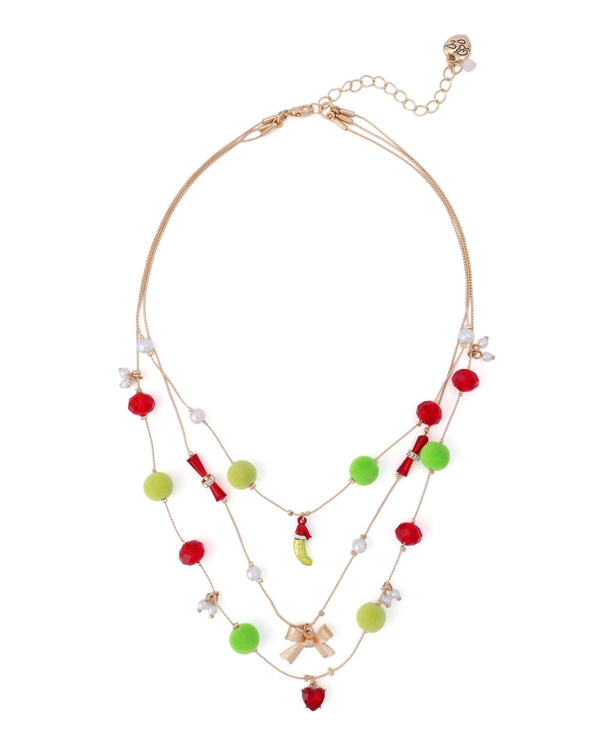 Click here for Betsey Johnson Faux Stone Santa Baby Pickle Layere... prices