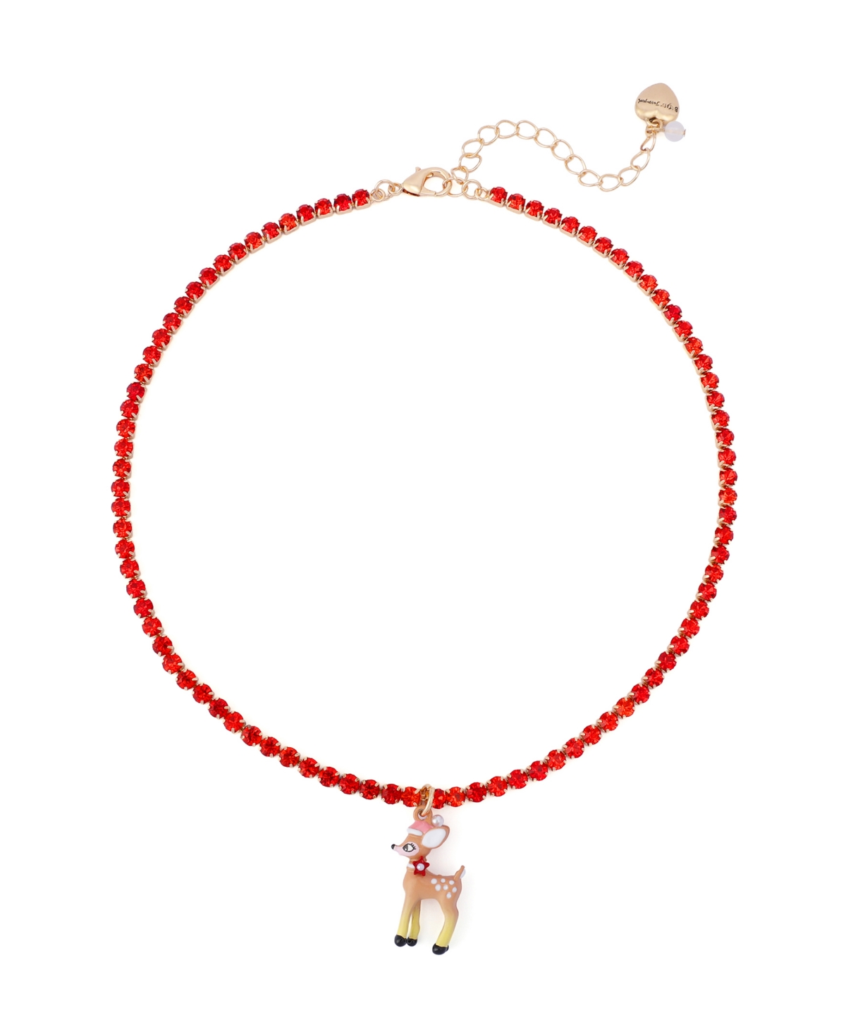 Click here for Betsey Johnson Faux Stone Santa Baby Reindeer Pend... prices