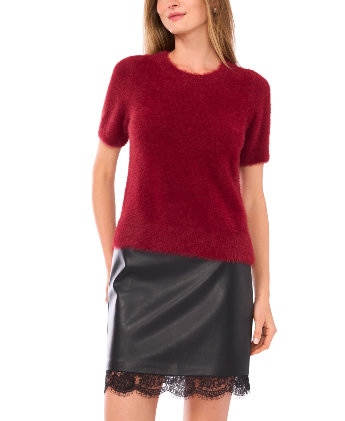 Click here for Vince Camuto Womens Short Sleeve Crew Neck Top - C... prices
