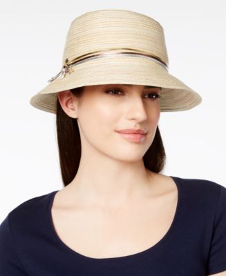 Scala Metallic Accent Bucket Hat - Macy's