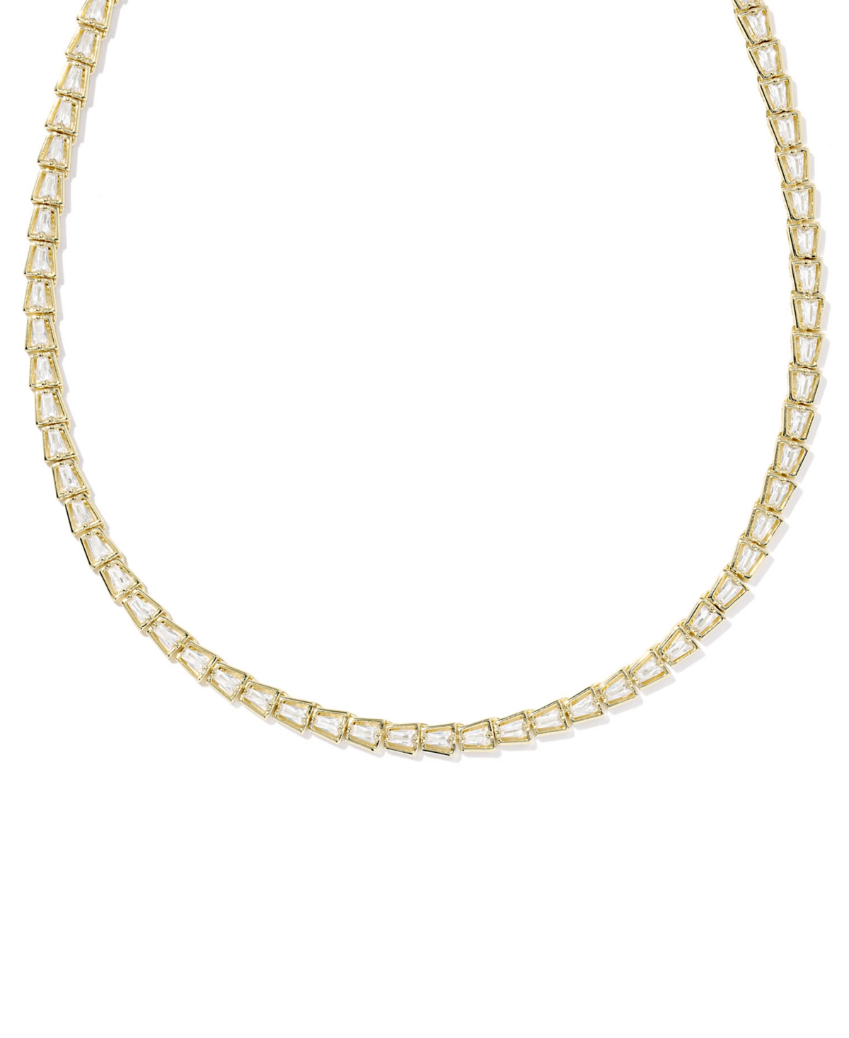 Kendra Scott Cubic Zirconia 14K Gold Plated Over Brass Bella Tennis Necklace - Gold White Cz