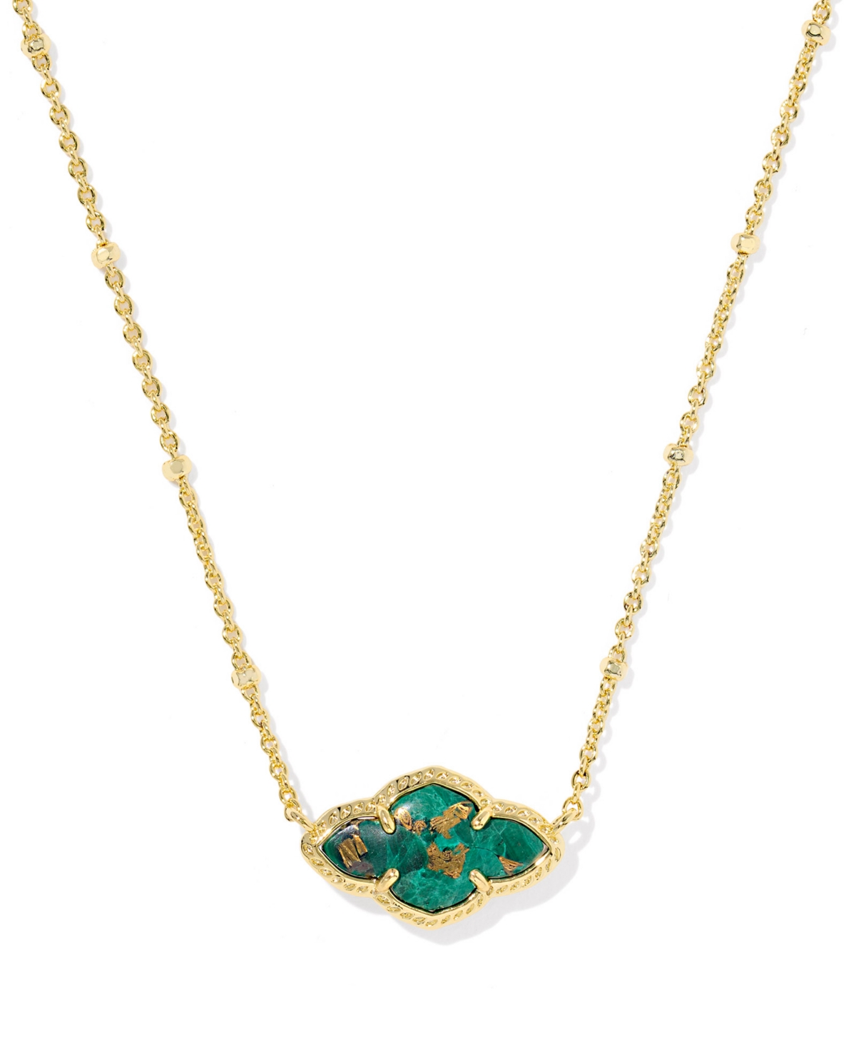 Click here for Kendra Scott Veined Green Malachite 14K Gold Plate... prices