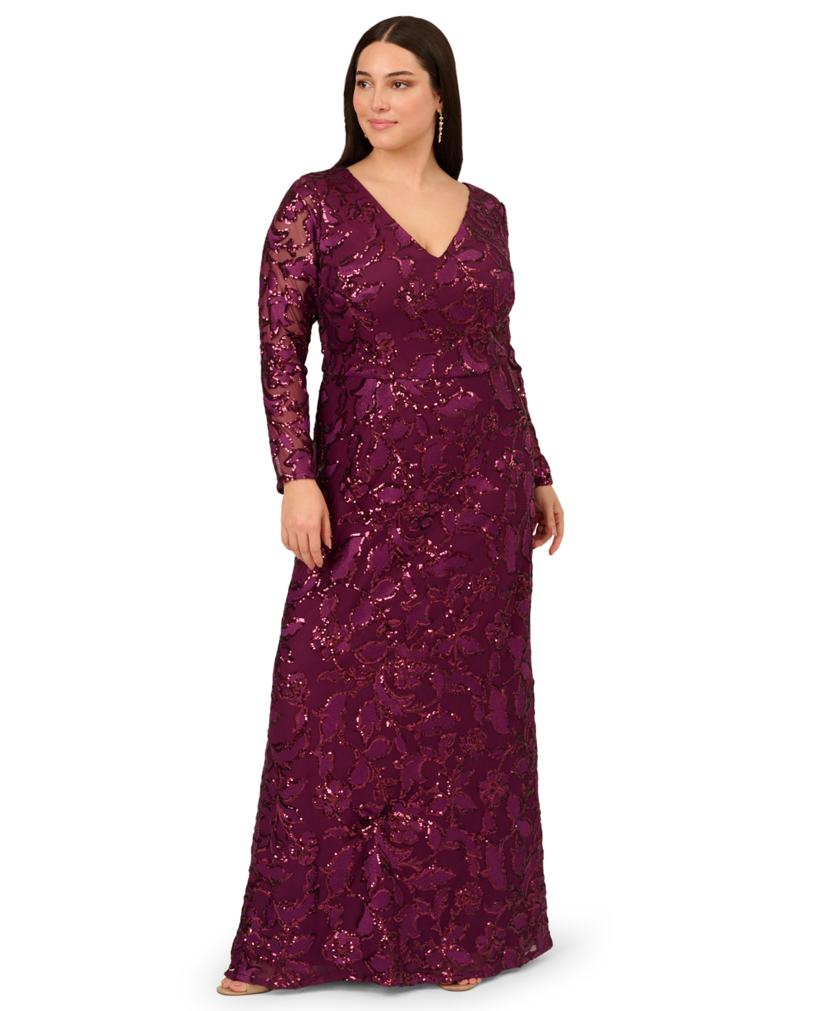 Click here for Adrianna Papell Plus Size Sequin Stretch Mermaid G... prices