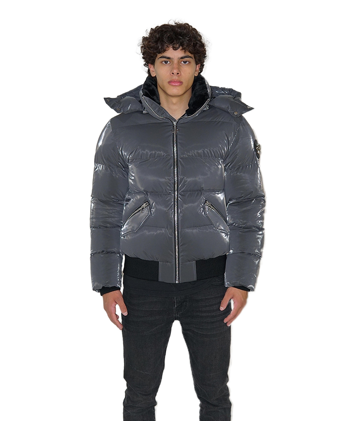 Click here for Woodpecker Mens Woody Bomber Quilted Coat - Grey prices