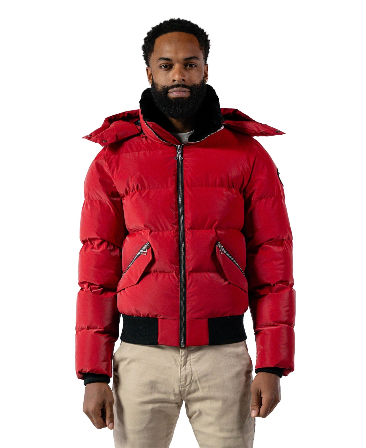 Click here for Woodpecker Mens Woody Bomber Quilted Coat - Red di... prices