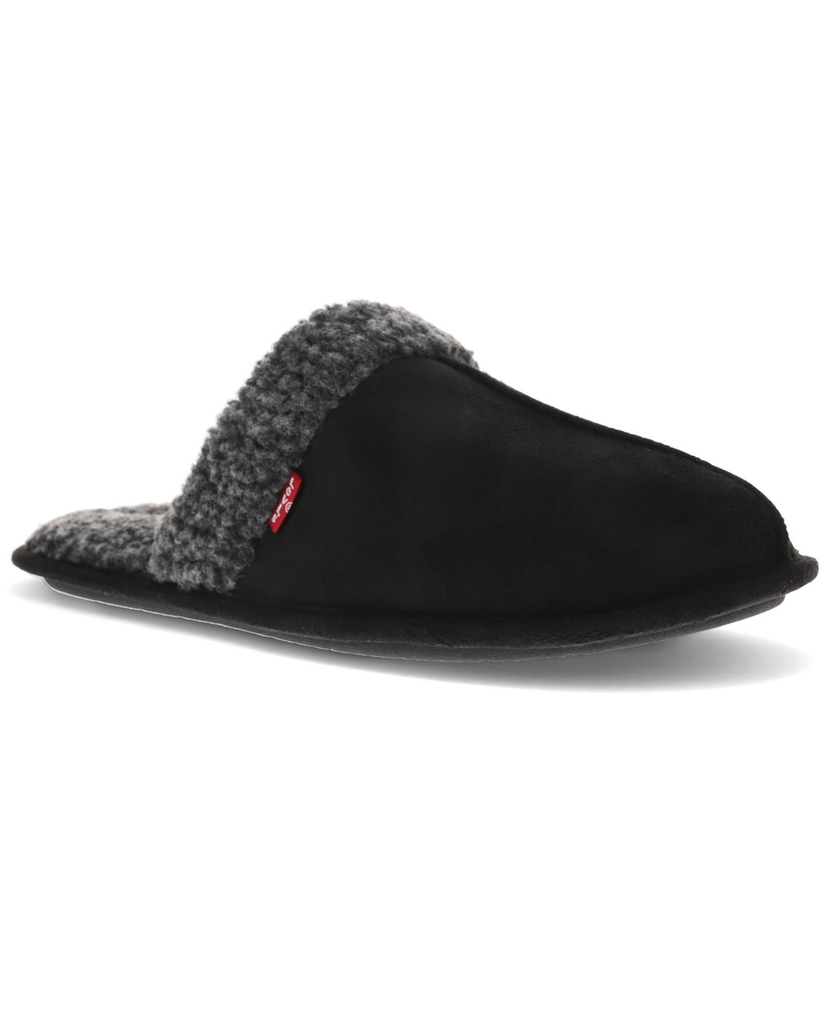 Click here for Levis Mens Brixton Round Toe Slippers - Black/char... prices