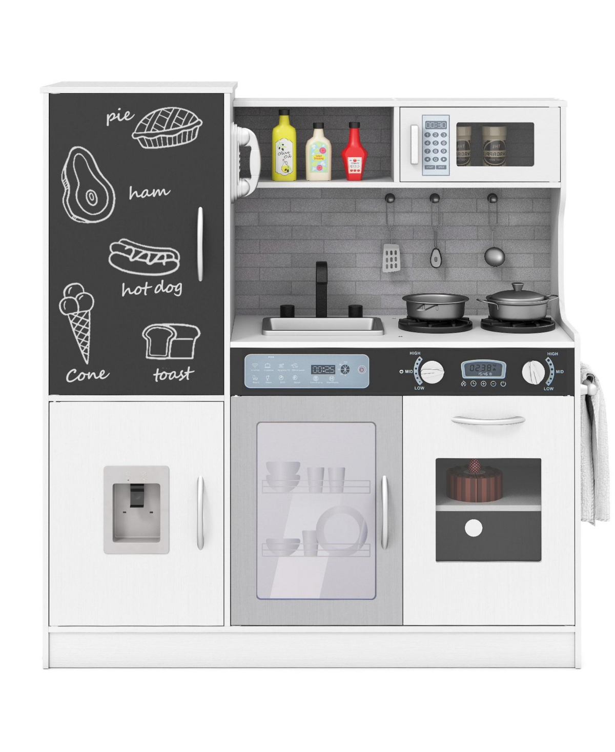 Click here for Sugift Pretend Play Kitchen with Utensils for Kids... prices