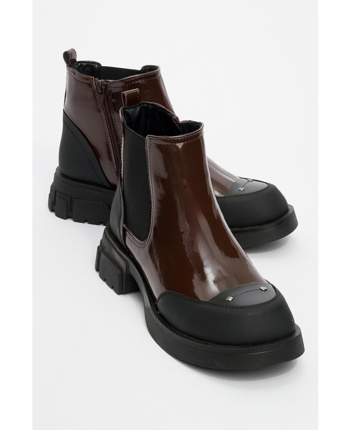 Click here for Prologue Shoes Albia Zip Boot (Women) - Brown pate... prices