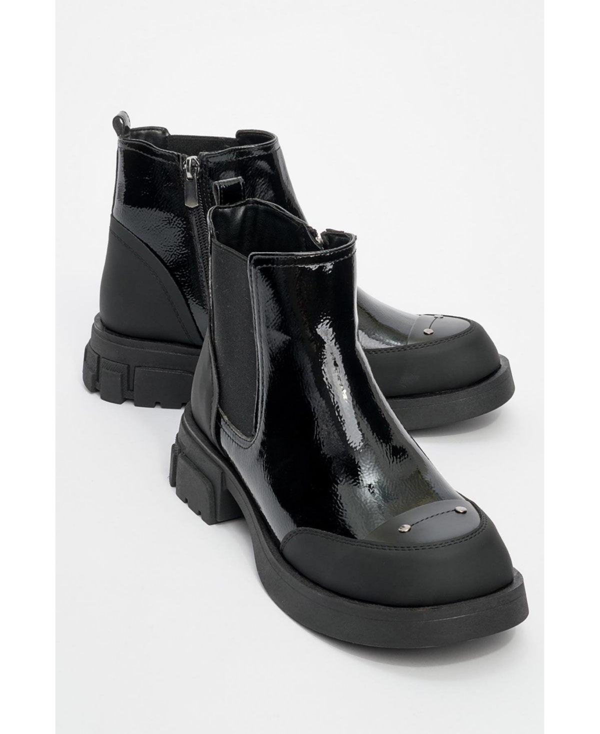 Click here for Prologue Shoes Albia Zip Boot (Women) - Black pate... prices