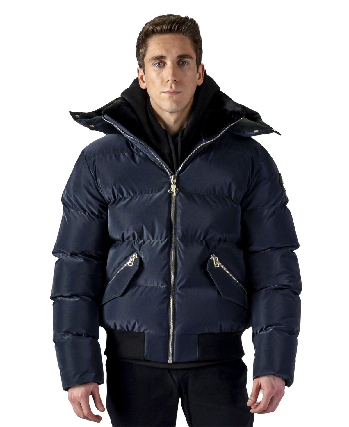 Click here for Woodpecker Mens Woody Bomber Quilted Coat - Blue d... prices