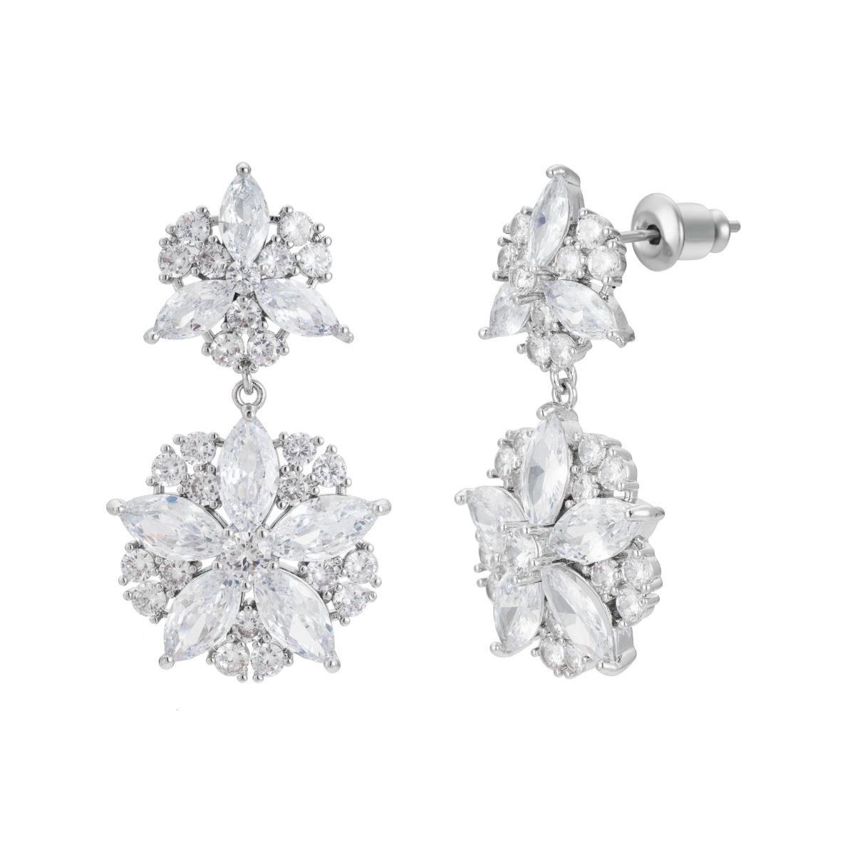 Click here for Untamed Petals Empress Crystal Earrings - Silver prices