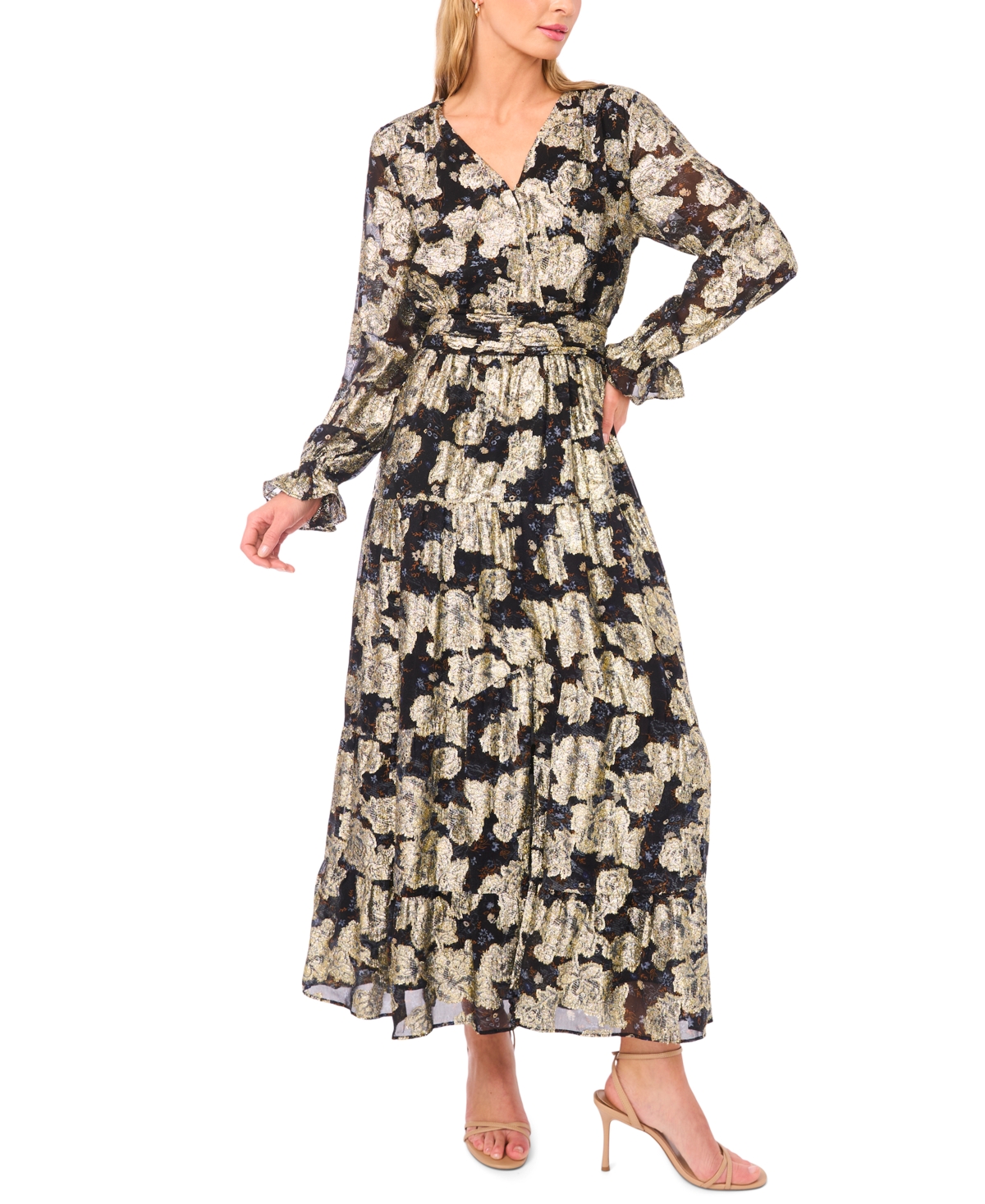 Click here for Msk Womens Long Sleeves Maxi Dress - Rich Black prices