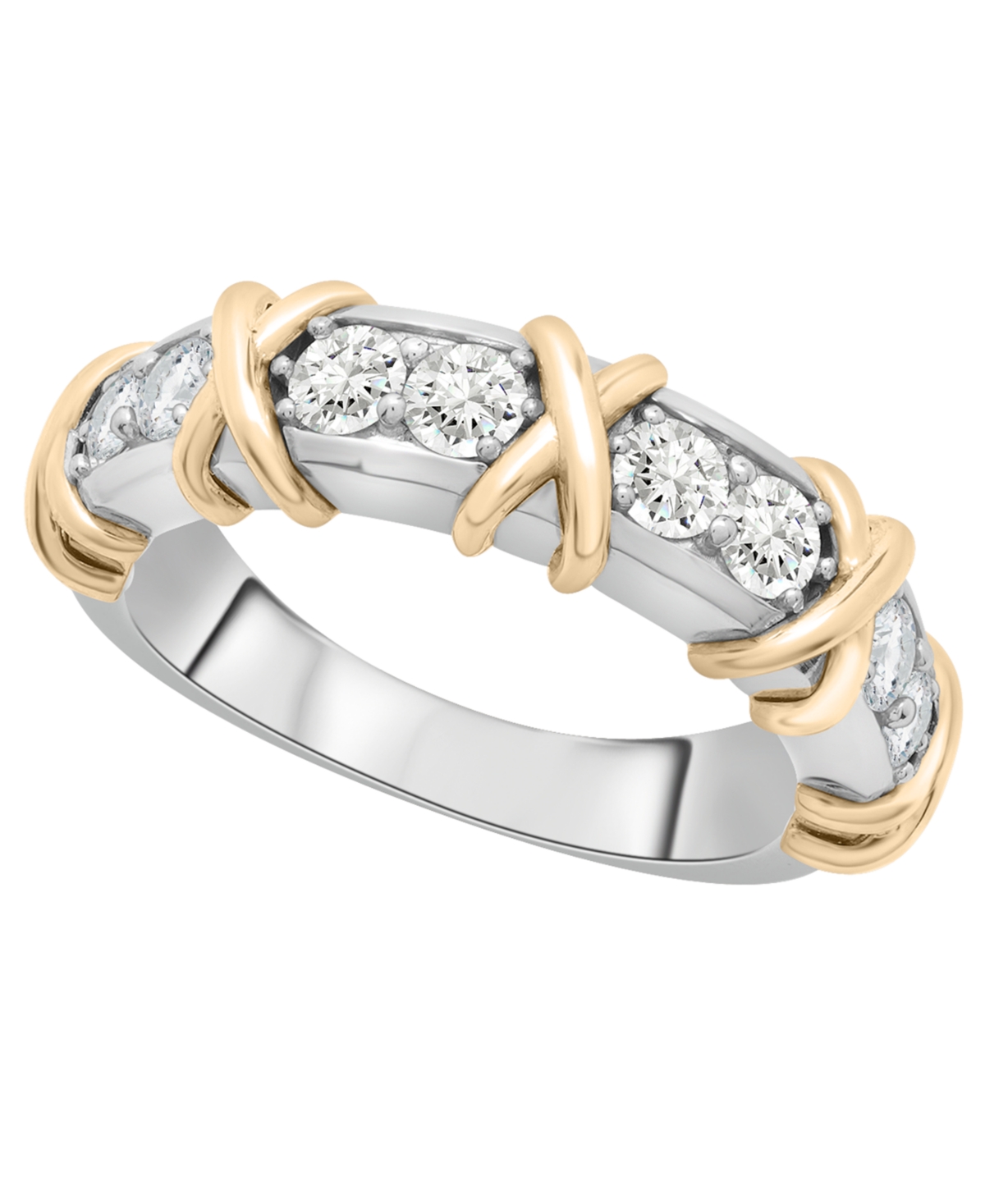 Click here for Macys Diamond Xo Ring (1 ct. t.w.) in 14K Yellow a... prices