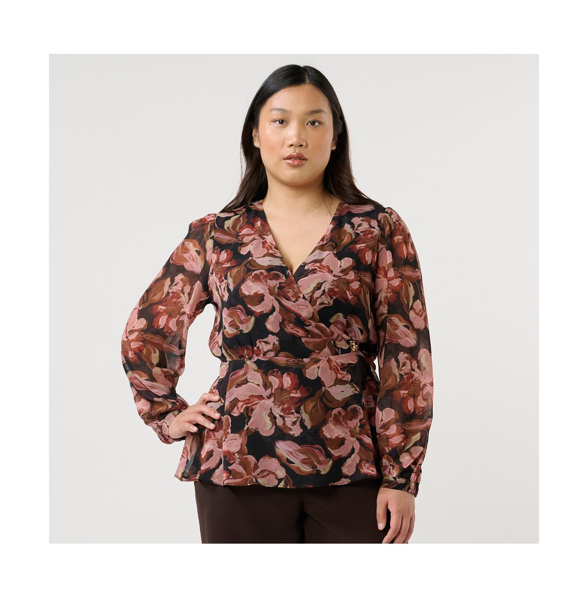 Estelle Plus Natalia Floral Top