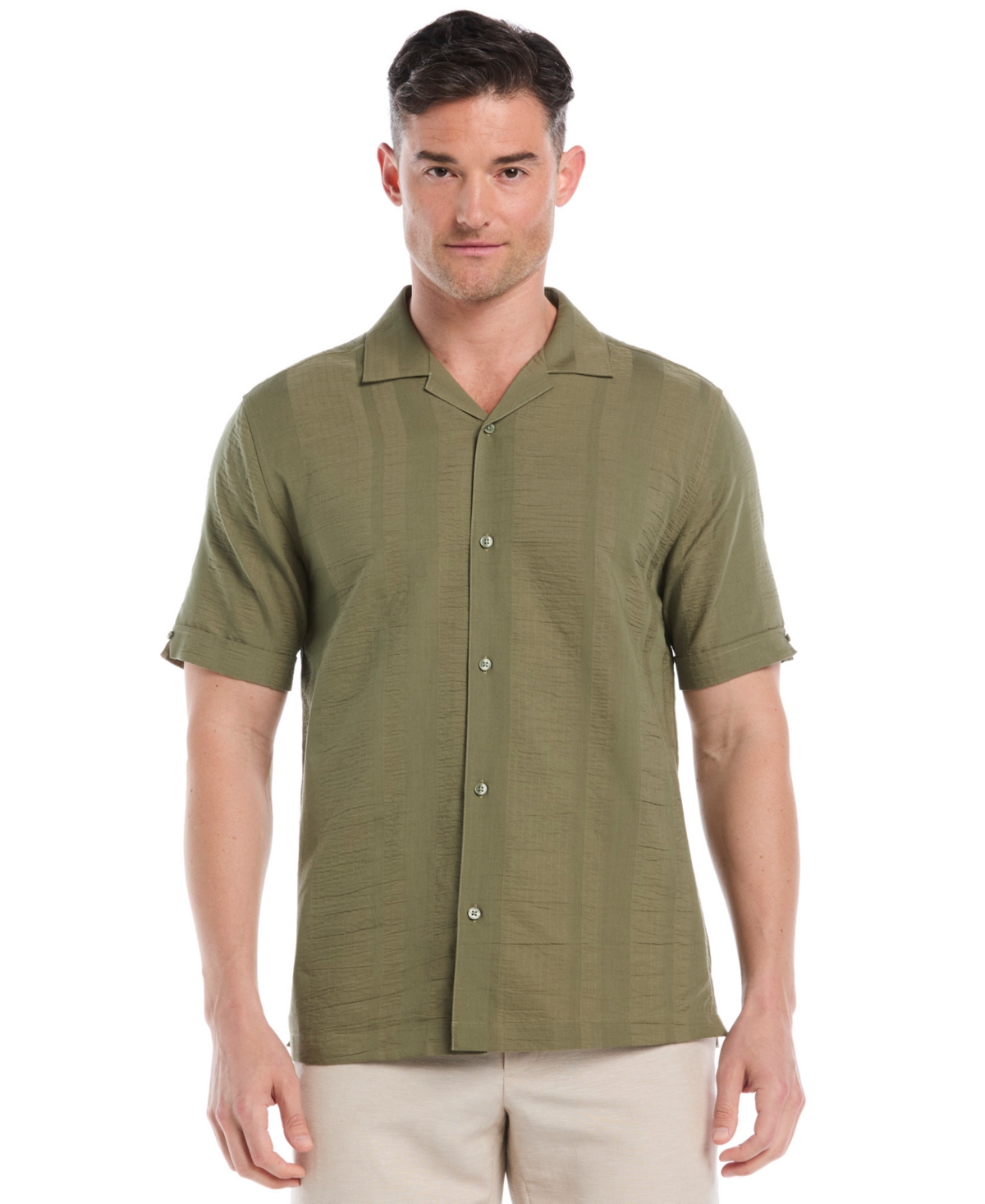Click here for Cubavera Mens Seersucker Stripe Short Sleeves Shir... prices