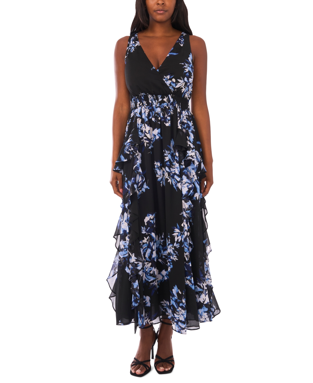 Click here for 1.state Womens Printed Sleeveless Maxi Dress - Dus... prices