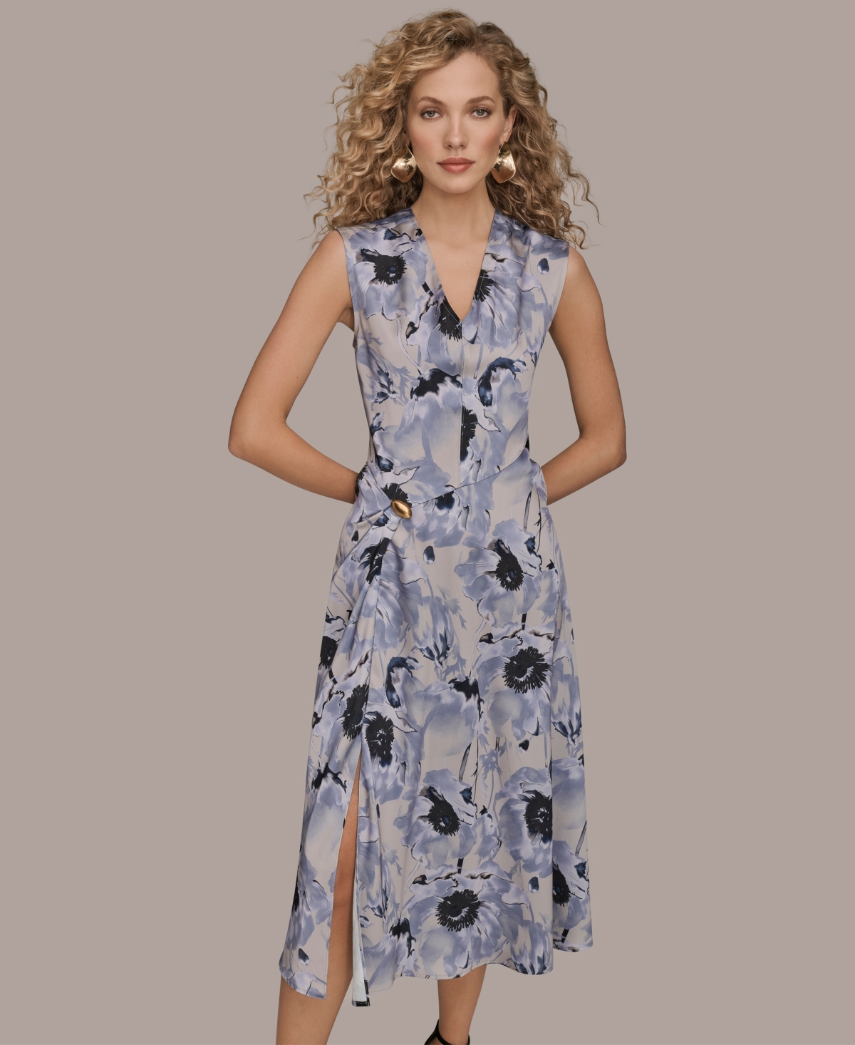 Click here for Donna Karan New York Womens Cap Sleeves Midi Dress... prices