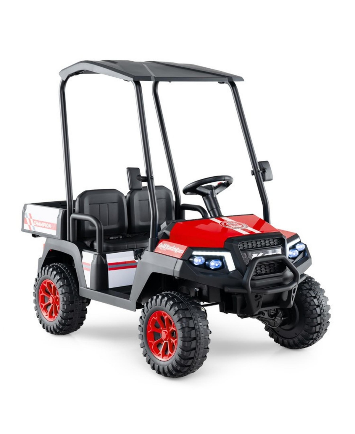 Click here for 24V Kids Golf Cart 4WD 2-Seater Ride on Car with S... prices