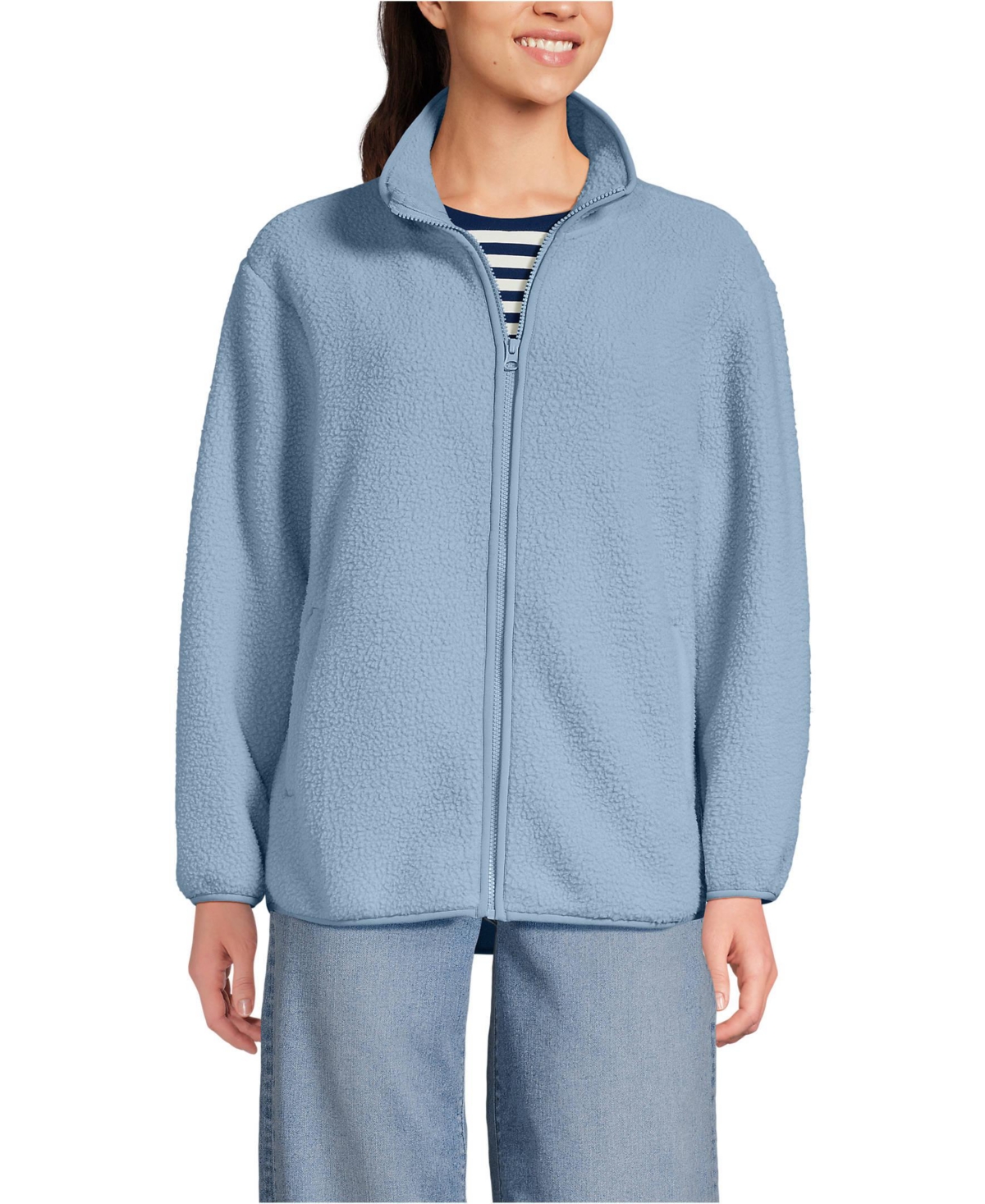 Click here for Lands End Womens Cozy High Pile Full Zip Fleece Ja... prices